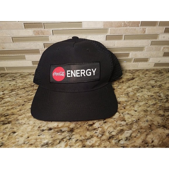 Coca Cola | Accessories | Coca Cola Hat Energy Snapback Mesh Back Black ...